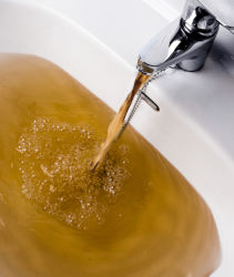 Brown tap water, discolored water from the faucet? a Merus ring can help