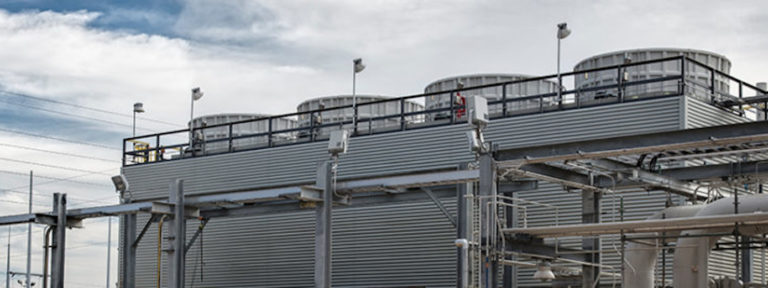 open cooling water system treated chemical free by Merus Ring