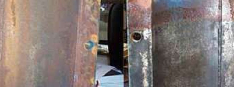 Magnetite forms in water bearing steel pipes and so reduce the corrosion